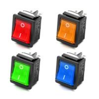 China 16a On Off Double Pole 4 Pin Rocker Switch With 12v Light for sale