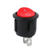 China CQC 20mm 2 Pin 6A 250V 10A 125V On Off Rocker Switch Black Nylon 66 for sale