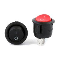 China CQC 20mm 2 Pin 6A 250V 10A 125V On Off Rocker Switch Black Nylon 66 for sale