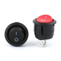 China CQC 20mm 2 Pin 6A 250V 10A 125V On Off Rocker Switch Black Nylon 66 for sale