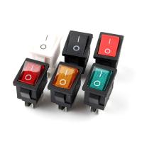China KCD1 4 Pin 21x15mm On Off Boat Car Rocker Switch 6A 250V AC 10A 125V AC for sale