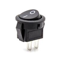 China 20mm 2 Pin On Off On Rocker Switch 6A 250V 10A 125V Black Nylon 66 for sale