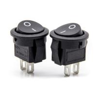 China 20mm 2 Pin On Off On Rocker Switch 6A 250V 10A 125V Black Nylon 66 for sale