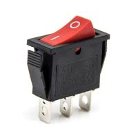 China 250V 16A OEM Lighted Black 3 Pins 2 Positon Rocker Switch for sale