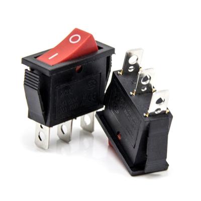 China 250V 16A OEM Lighted Black 3 Pins 2 Positon Rocker Switch for sale