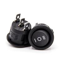 China 3 Position On Off On Round Rocker Switch 3 Pins 6A 250VAC 10A 125AC for sale