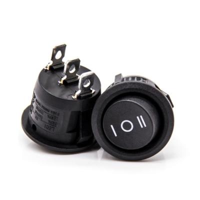 China 3 Position On Off On Round Rocker Switch 3 Pins 6A 250VAC 10A 125AC for sale