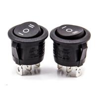 China 3 Position On Off On Round Rocker Switch 3 Pins 6A 250VAC 10A 125AC for sale