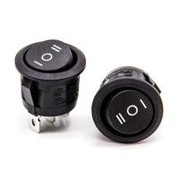 China 3 Position On Off On Round Rocker Switch 3 Pins 6A 250VAC 10A 125AC for sale