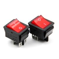 China DPDT On Off Rocker Switch with Light 4 Pin T85 16A 250V for sale