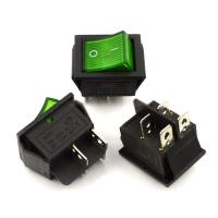China DPDT On Off Rocker Switch with Light 4 Pin T85 16A 250V for sale