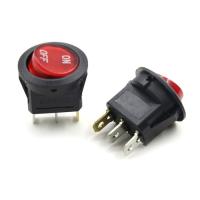 China 3 Pin Three Position Two Way Illuminated Round Momentary Contact Rocker Switch With 16a for sale