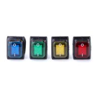China 16A 250V Heavy Duty 4 Pin DPST IP67 Waterproof Toggle Rocker Switch with LED for Boat Marine Auto for sale