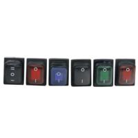 China KCD4 Waterproof Boat Switch 30A High Current 4 Pin 2 End Warped Board Power Switch Red with Light for sale