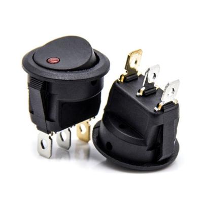 China 3 Pin Snap In Round Rocker Switch ON OFF SPST 12V 20A for Car Boat Marine for sale