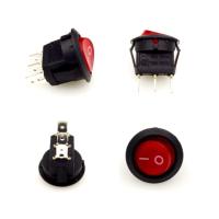China KCD2 3 Pin 2 Pin 3 Position Locking Round Rocker Switch Dashboard Panel for sale