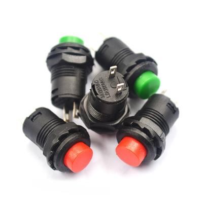 China 12mm Red Waterproof Momentary Push Button Switch 3A 125VAC Off On Horn Doorbell for sale