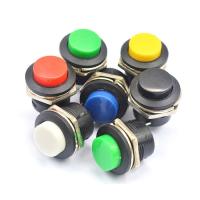China 12mm Red Waterproof Momentary Push Button Switch 3A 125VAC Off On Horn Doorbell for sale