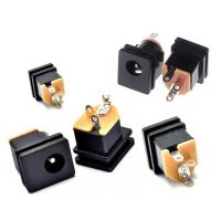 China DC - 022 DC Power Socket Jack With Screw Nut Connector Plug 5.5MM * 2.1MM / 2.5MM for sale