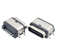 China Waterproof USB Type C 6P Sinking IPX7 Connector Smt for sale