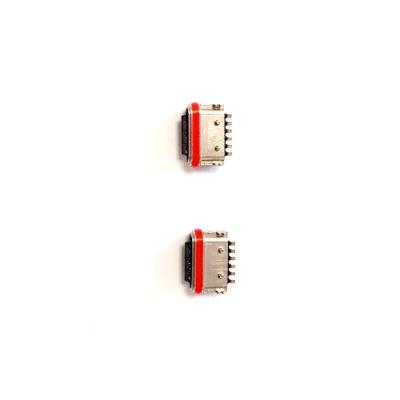 China Waterproof USB 3.1 6Pin Female SMD PCB Mount Connector for sale
