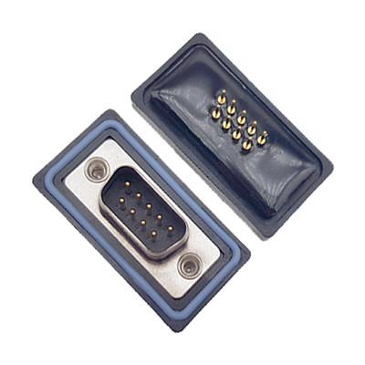 China Waterproof D - SUB 9P Male Vertical DIP IP67 Connector for sale