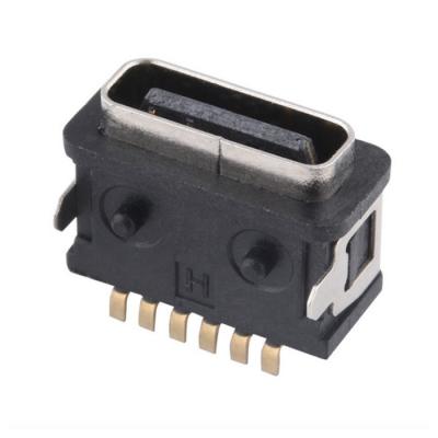 China Usb Type C Female 6p Smt Ip67 Waterproof Electrical Connector for sale