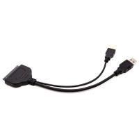 China SATA 7+15P Male to USB 3.0 USB 2.0 2 in 1 2.5 Inch Hard Drive Data Cable 5 Gbps for sale