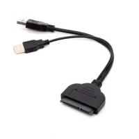 China SATA 7+15P Male to USB 3.0 USB 2.0 2 in 1 2.5 Inch Hard Drive Data Cable 5 Gbps for sale
