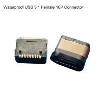China USB 3.1 Type C Female 16P SMT IP67 Waterproof Connector 3A 10000 Cycles for sale