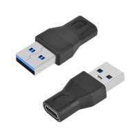 China USB 3.0 Type C Female to USB A Male Adapter 26x16x7mm PVC Black for sale