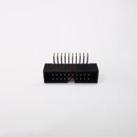 China 1.27mm 2X12P Pin Header Right Angle Connector Smt With Double Plastic for sale
