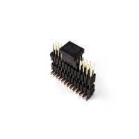 China 1.27mm 2X12P Pin Header Right Angle Connector Smt With Double Plastic for sale