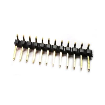 China 2.54mm Single Row 12P Pin Header Right Angle DIP Waterproof Electrical Connector for sale