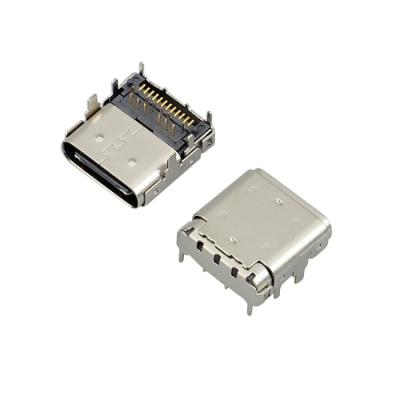China USB 3.1 Type C Female Right Angle SMT + DIP With Shield for sale
