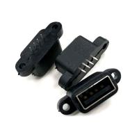 China USB 2.0 Type A Female Vertical DIP IP67 Waterproof Electrical Connector for sale