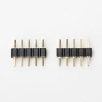China 2.54mm Pitch Dual Row Round Pin Header 180 Degree DIP Connector Full Gold 3A for sale