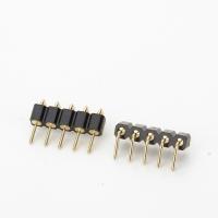 China 2.54MM Pitch Single Row Right Angle Dip Machined Pin Connector for sale