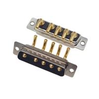 China High Power 5W5 Male Right Angle DIP Full Gold Plated Connector 10A 40A for sale