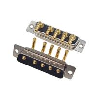 China High Power 5W5 Female 90Degree Dip PCB Mount Type Connector For High Speed Train for sale