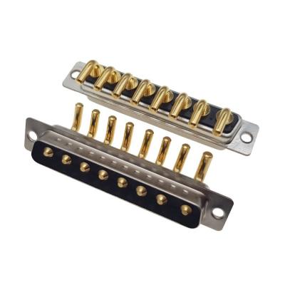 China Full Gold Plated D-SUB High Power 8W8 Male Right Angle DIP Connector 10A 40A for sale
