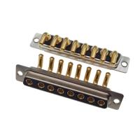 China Full Gold Plated D-SUB High Power 8W8 Male Right Angle DIP Connector 10A 40A for sale