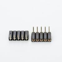 China 2.54mm Pitch Female Round Pin Right Angle DIP Connector for sale