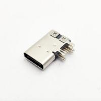 China USB Type C Female Upright Dip Connector for sale