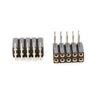 China 2.0mm Pitch 2x5P Female Round Pin Right Angle DIP Connector 3A 100V for sale