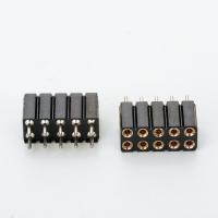 China 2.0mm Pitch 2x5P Female Round Pin Right Angle DIP Connector 3A 100V for sale