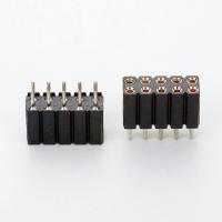 China 2.0mm Pitch 2x5P Female Round Pin Right Angle DIP Connector 3A 100V for sale