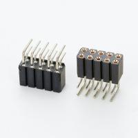 China 2.0mm Pitch 2x5P Female Round Pin Right Angle DIP Connector 3A 100V for sale