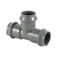China Pn10 PVC Rubber Ring Joint Water Pipe Connection Tee Fittings for sale