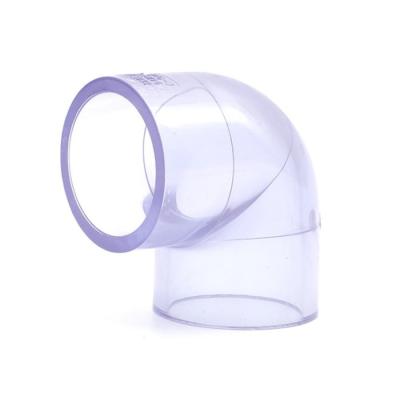 China Clear PVC Pipe Fittings 1/2 to 4 Inch Socket End for Water Supply and Chemical Industry for sale
